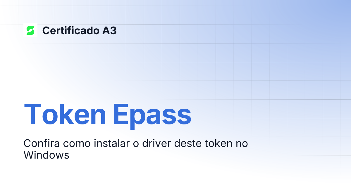 Token Epass | Certificado A3