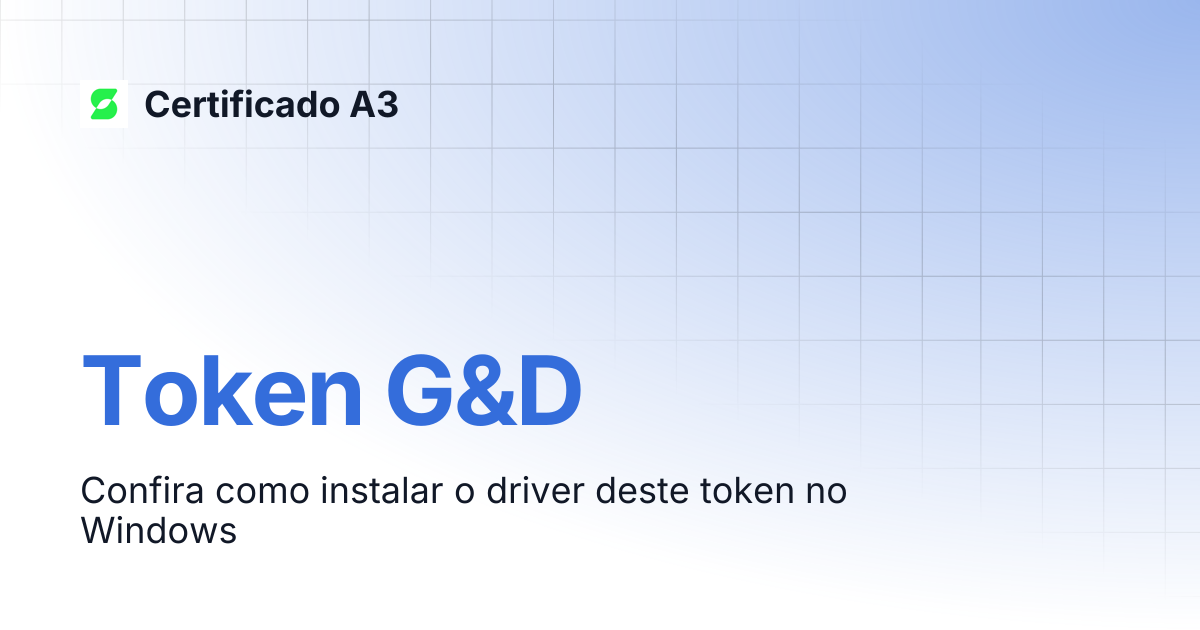 Token G&D | Certificado A3