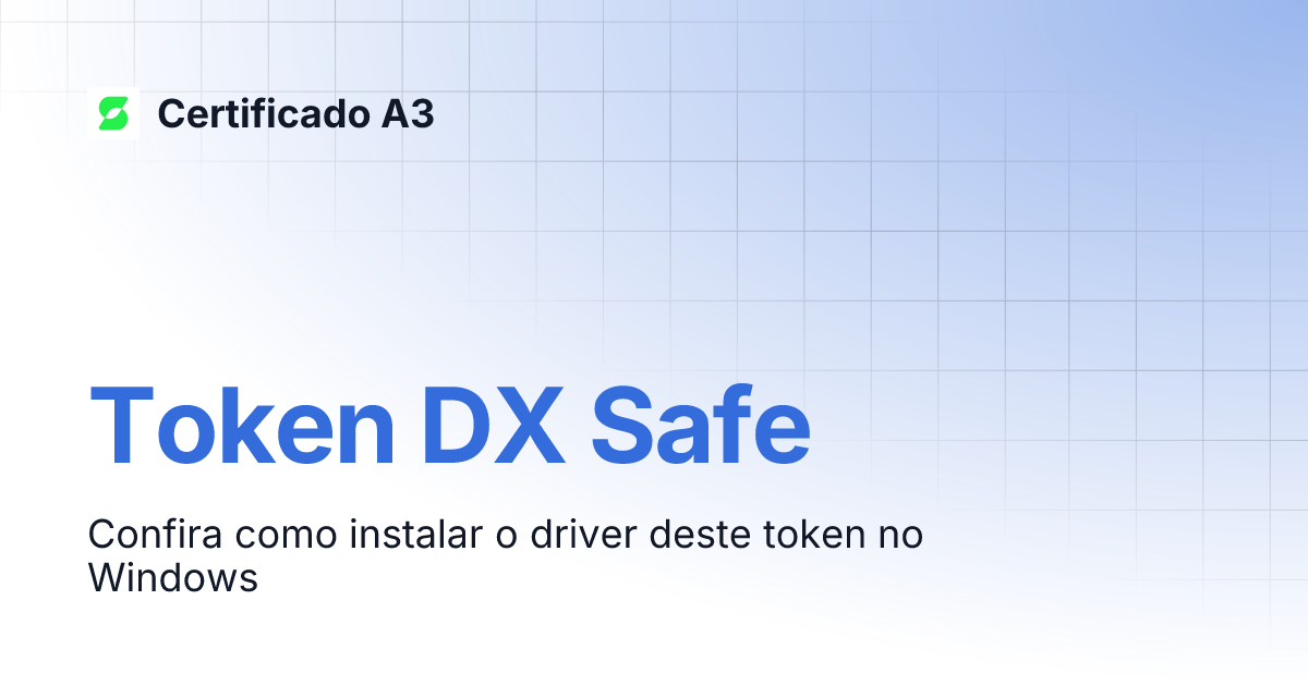 Token DX Safe | Certificado A3