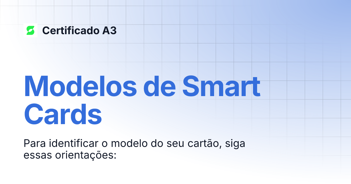 Modelos de Smart Cards | Certificado A3